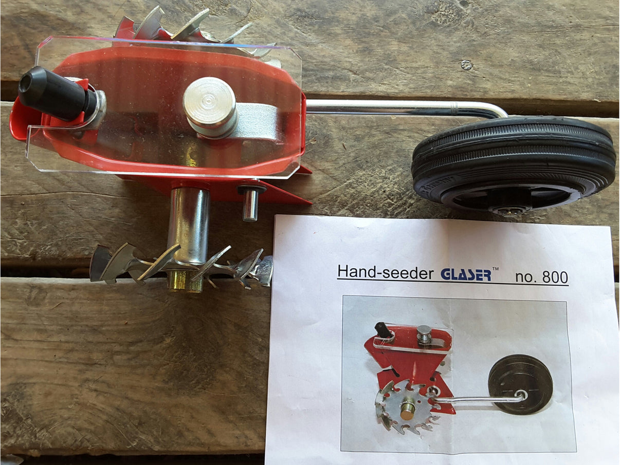 Glaser Wheeled Seeder – The Garden Tool Store